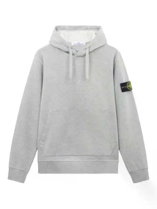 Stone Island Compass Badge Hoodie - Grey