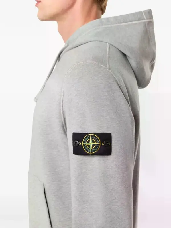 Stone Island Compass Badge Hoodie - Grey