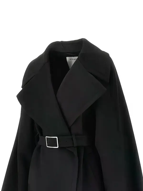 Sportmax Belted Coat - Black