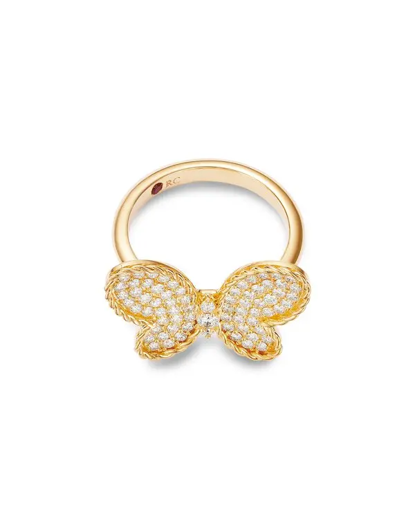 Roberto Coin 18k Yellow Diamond Butterfly Ring