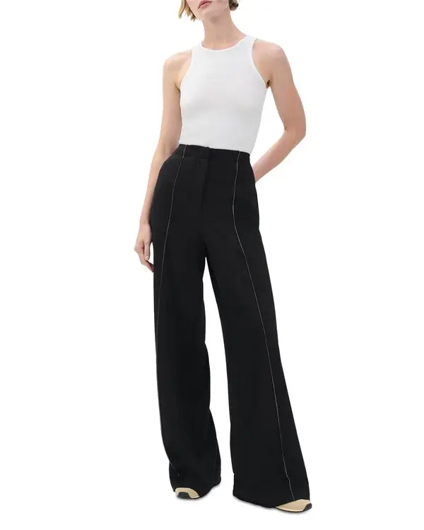 Rag & Bone Irina High-rise Pants With Contrast Stitch - Black