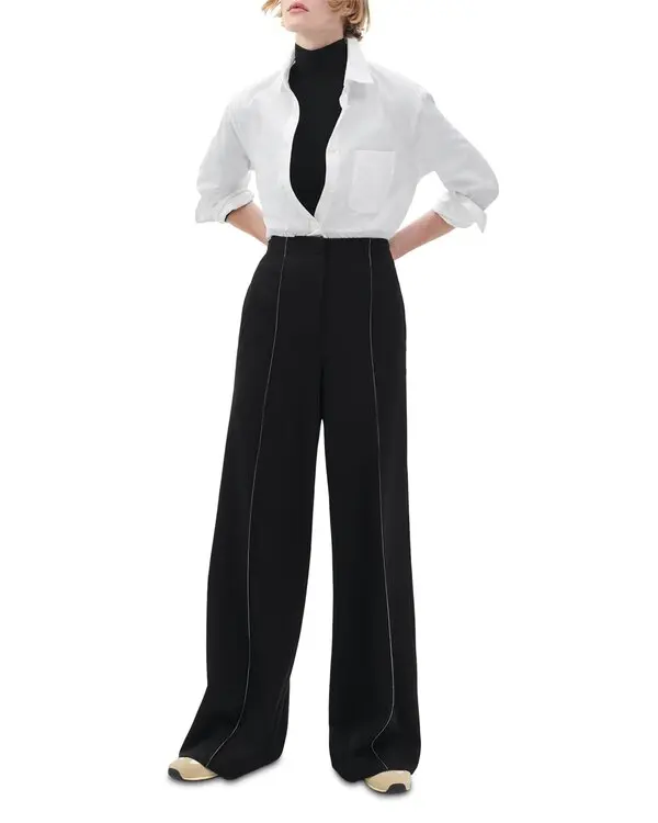 Rag & Bone Irina High-rise Pants With Contrast Stitch - Black