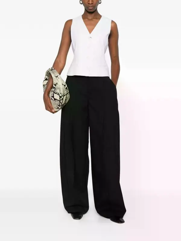 Max Mara V-neck Button Vest - Neutrals