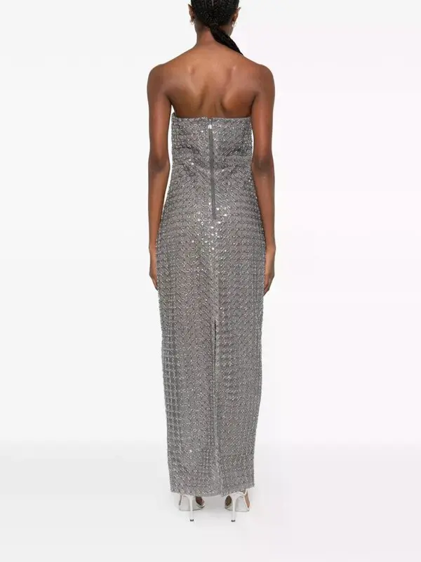 ROTATE BY BIRGER CHRISTENSEN Strapless Embellished Maxi Dress