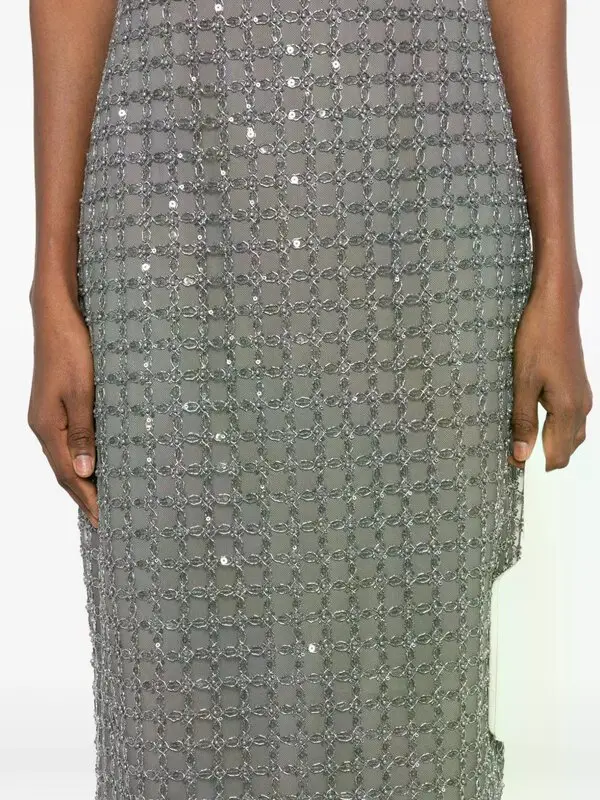 ROTATE BY BIRGER CHRISTENSEN Strapless Embellished Maxi Dress