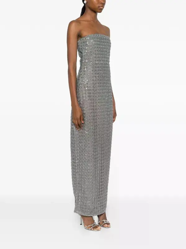 ROTATE BY BIRGER CHRISTENSEN Bead-embellished Maxi Dress