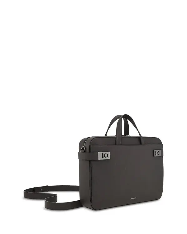 FERRAGAMO Leather Briefcase - T.moro