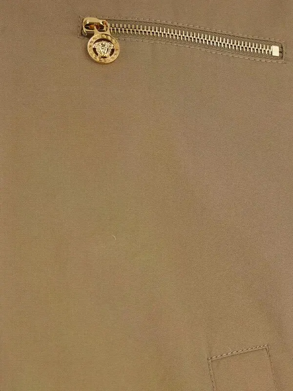 Versace Chest-pocket Cotton Jacket - Brown