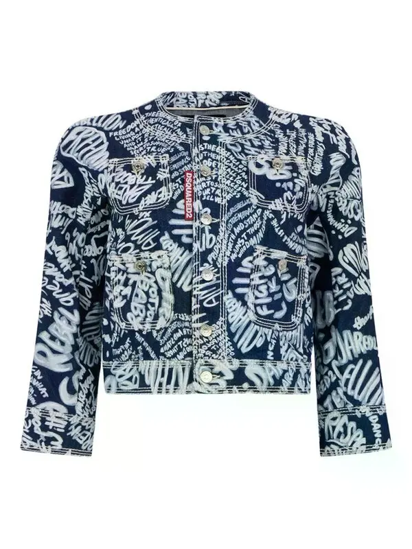 Dsquared2 Lettering-print Denim Jacket