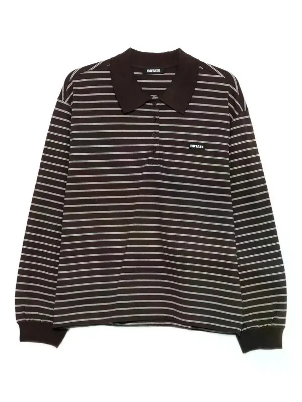 ROTATE BY BIRGER CHRISTENSEN Long-sleeve Polo Shirt - Brown