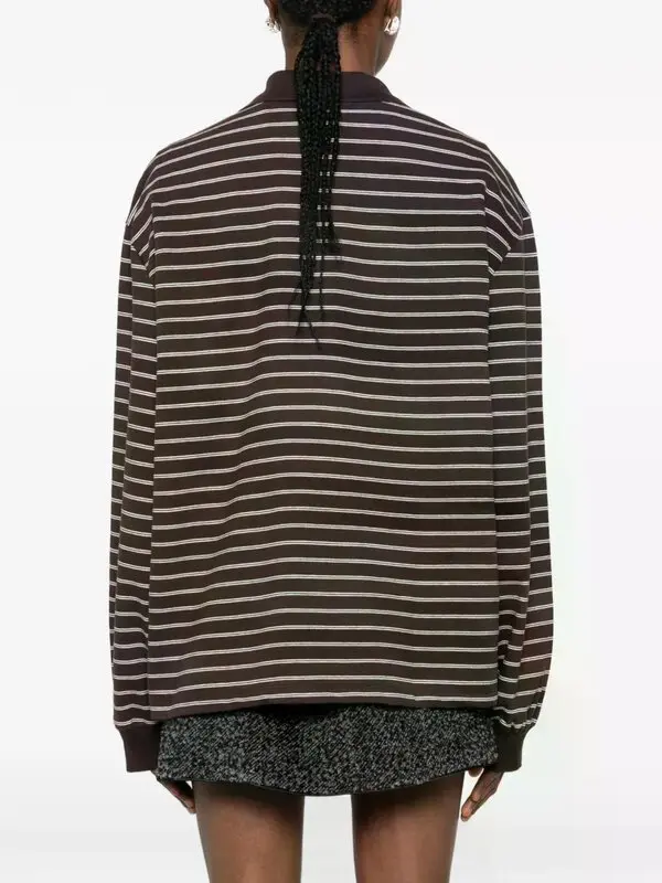 ROTATE BY BIRGER CHRISTENSEN Long-sleeve Polo Shirt - Brown
