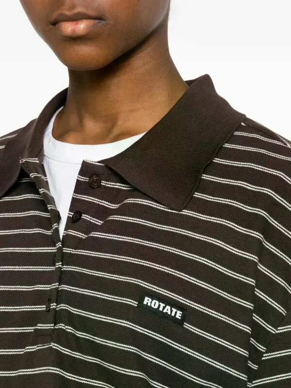 ROTATE BY BIRGER CHRISTENSEN Long-sleeve Polo Shirt - Brown