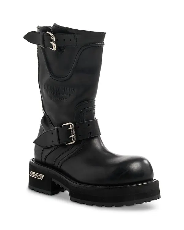 Balenciaga Venom Buckle Boots - Black/silver
