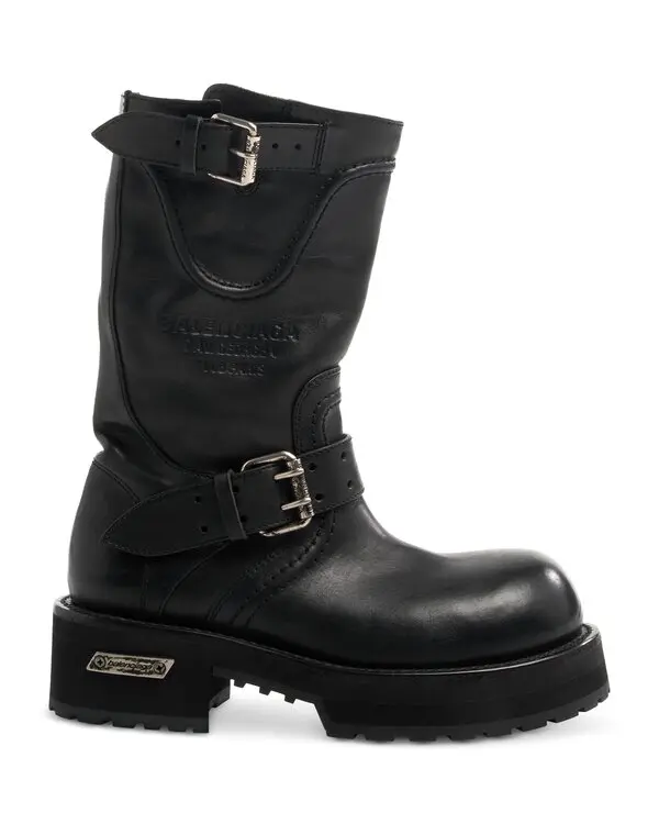 Balenciaga Venom Buckle Boots - Black/silver