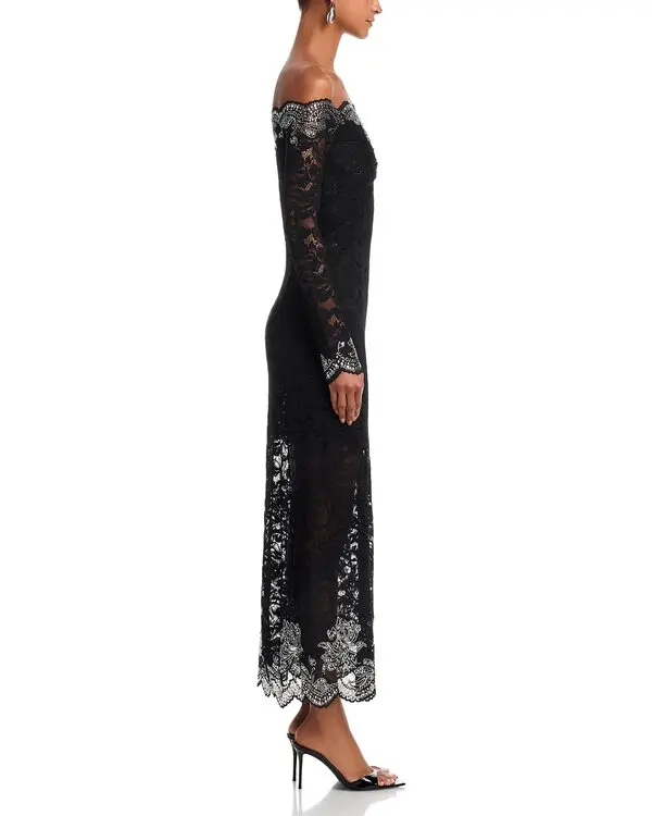 Rabanne Embellished Lace Maxi Dress
