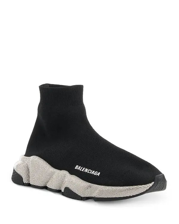 Balenciaga Speed Knit Rhinestone Sneakers