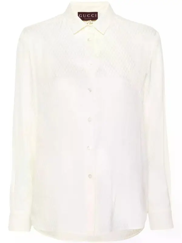 Gucci Logo-jacquard Silk Shirt