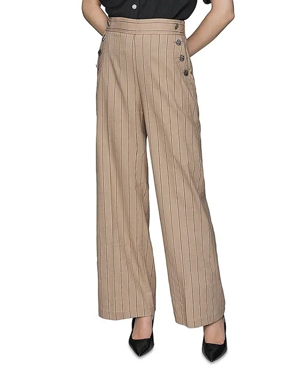 Karl Lagerfeld Paris Stripe Straight Leg Pants