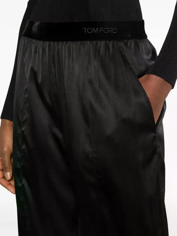 TOM FORD Satin Trousers - Black