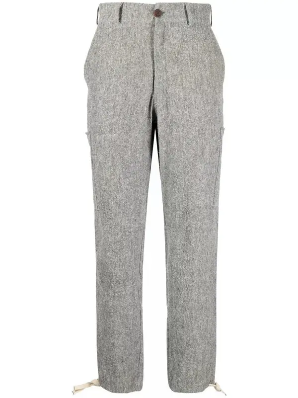 Marané Ash Organic Cotton Mélange Effect Cropped Trousers