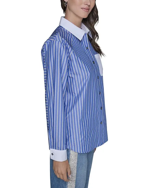 Karl Lagerfeld Paris Striped Button-down Shirt