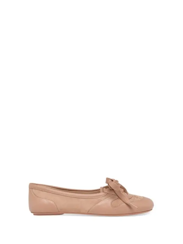 GIANVITO ROSSI Vault Ballerinas - Pink Nappa And Suede
