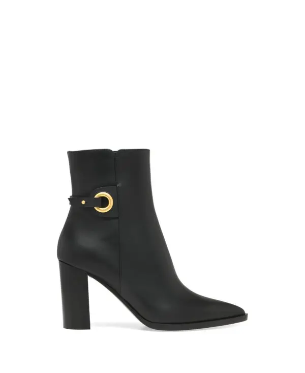 GIANVITO ROSSI Granada Booties - Black Calf Leather