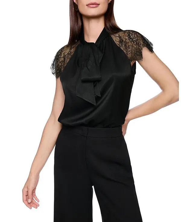 MARC CAIN Silk Blouse With Bow Detail