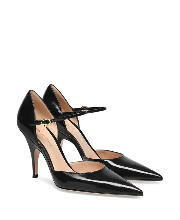GIANVITO ROSSI Sofia D'orsay Pumps - Black Nappa Leather