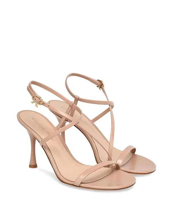 GIANVITO ROSSI Ascent Strappy Sandals - Pink Leather