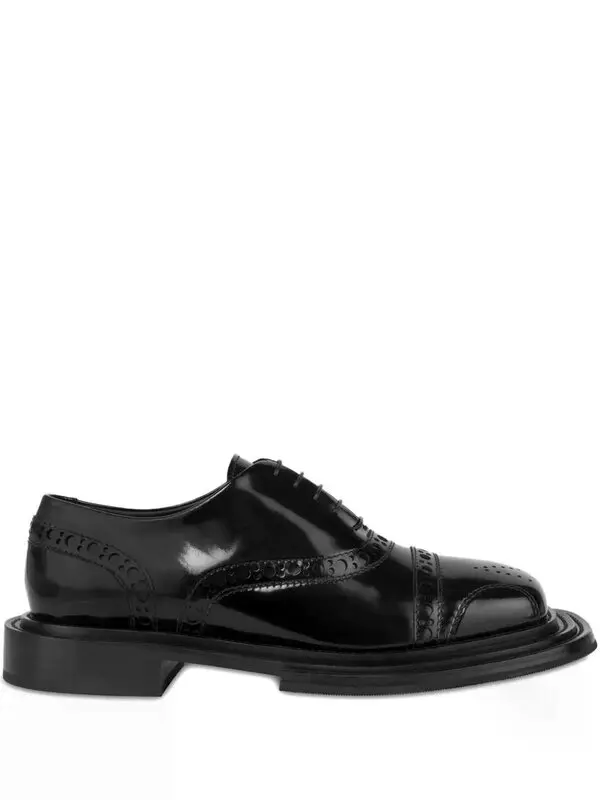 Moschino Brogue-detailed Monk Strap Shoes