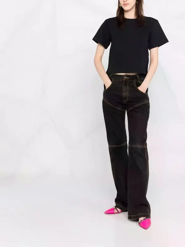 Helmut Lang Core Logo-print Cropped T-shirt