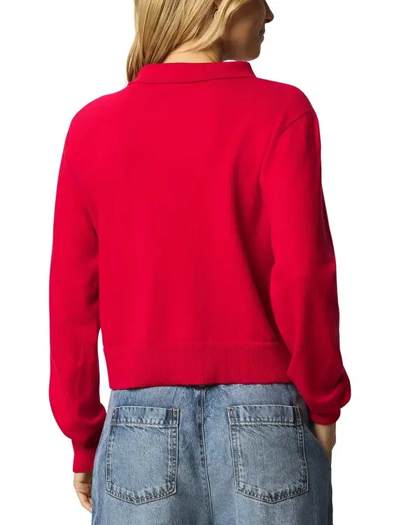 Splendid Phoebe Polo Sweater - Rouge
