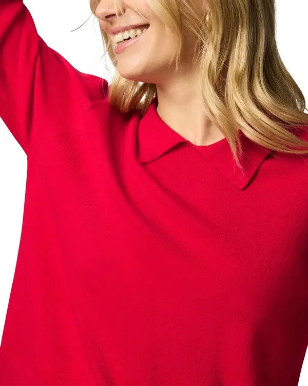 Splendid Phoebe Polo Sweater - Rouge