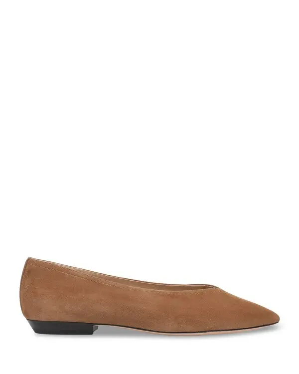 Veronica Beard Bancroft Pointed Flats - Chestnut