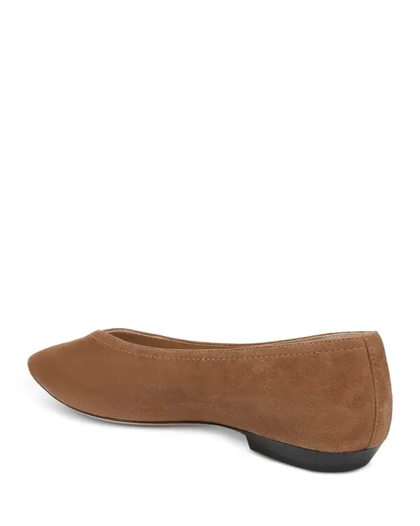 Veronica Beard Bancroft Pointed Flats - Chestnut