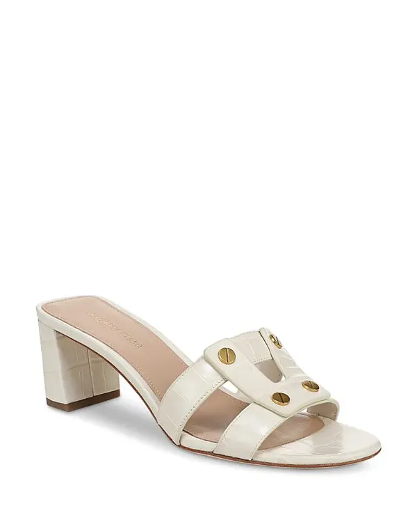 Veronica Beard Via Studded Slide Sandals - Ecru
