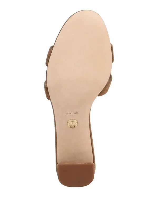 Veronica Beard Via Studded Slide Sandals - Chestnut