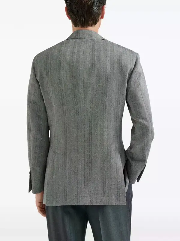 Brunello Cucinelli Long-sleeves Blazer - Grey