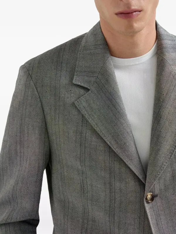 Brunello Cucinelli Long-sleeves Blazer - Grey