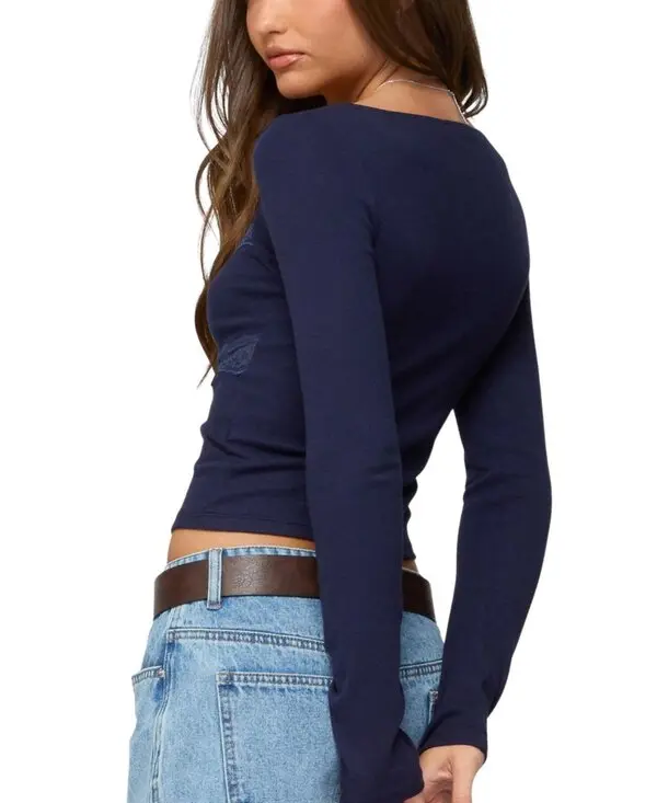 EDIKTED Lacey Long Sleeve Top