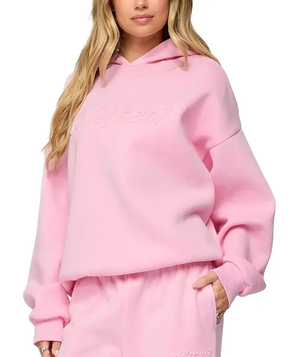 EDIKTED Fleece Hoodie - Pink