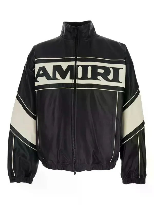 Amiri Logo-print Leather Jacket