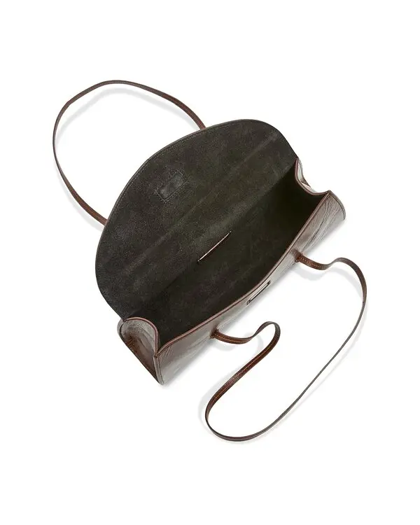 REFORMATION Elena Leather Shoulder Bag - Chestnut