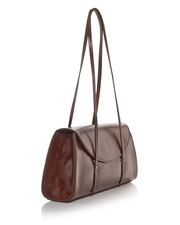 REFORMATION Elena Leather Shoulder Bag - Chestnut