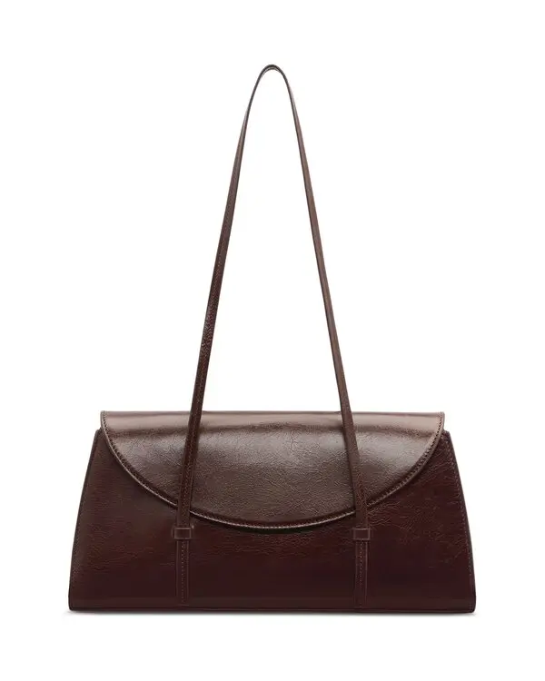 REFORMATION Elena Leather Shoulder Bag - Chestnut