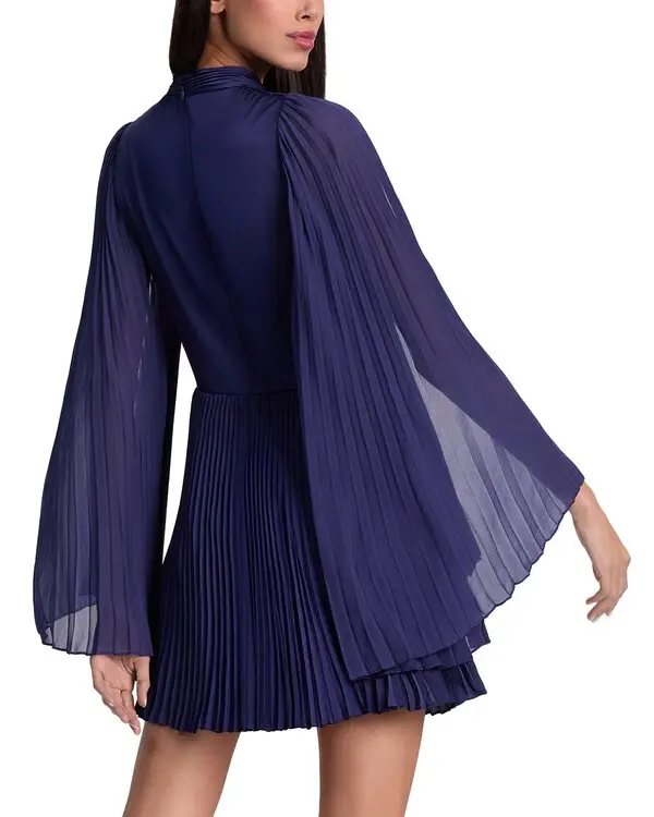 Alice + Olivia Aurelie Pleated Mini Dress