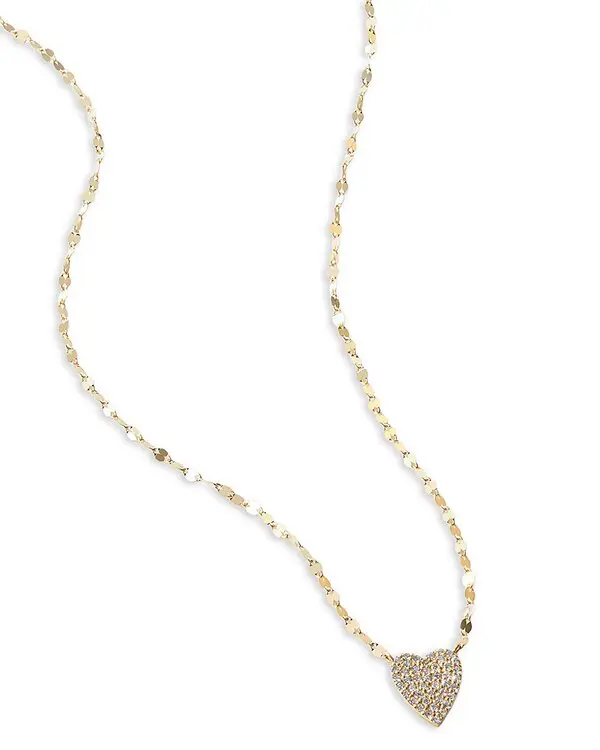 Lana Jewelry Diamond Pave Heart Pendant Necklace In 14k Yellow - Gold