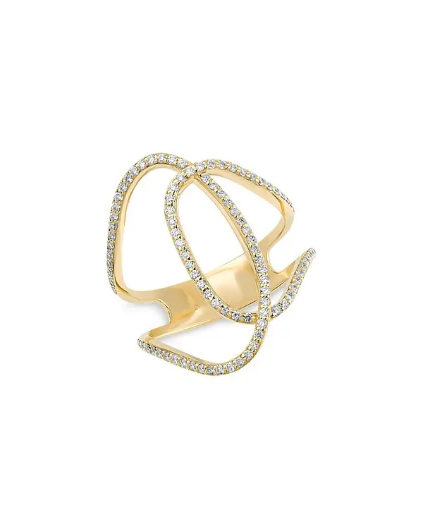 Lana Jewelry 0.49 Tcw Diamond And 14k Yellow Ring - Gold
