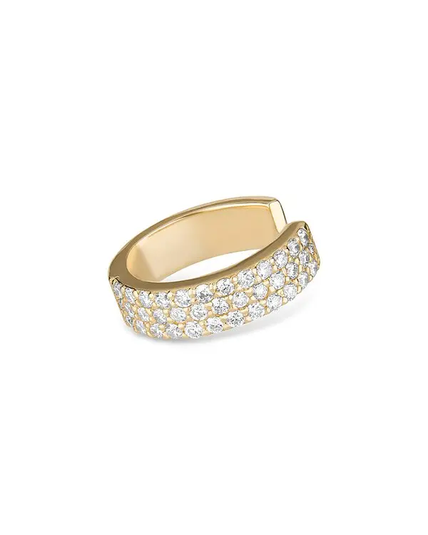 Lana Jewelry 14k Yellow Diamond Pave Ear Cuff - Gold